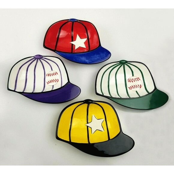 Clay Art | Dining | Clay Art Baseball Cap Bowls Set Of 4 All Star ...